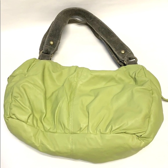 latico | Bags | Latico Boho Green Leather Purse Nwot Suede Hand | Poshmark